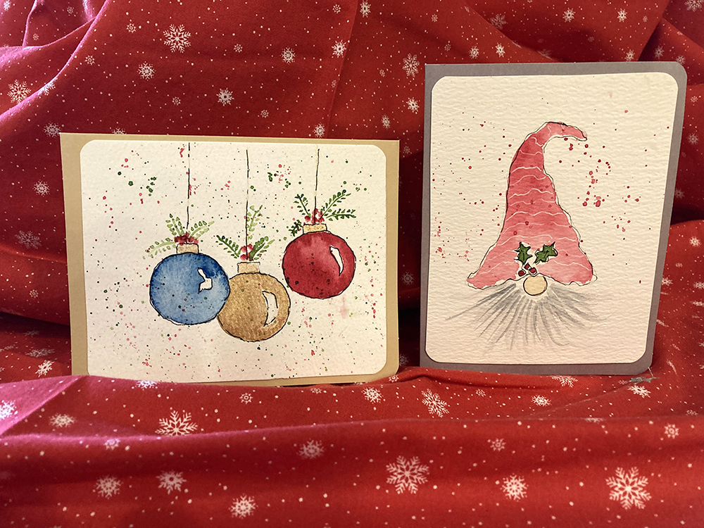 Watercolor Christmas Cards Made Easy Sabbathday Lake Shaker Village